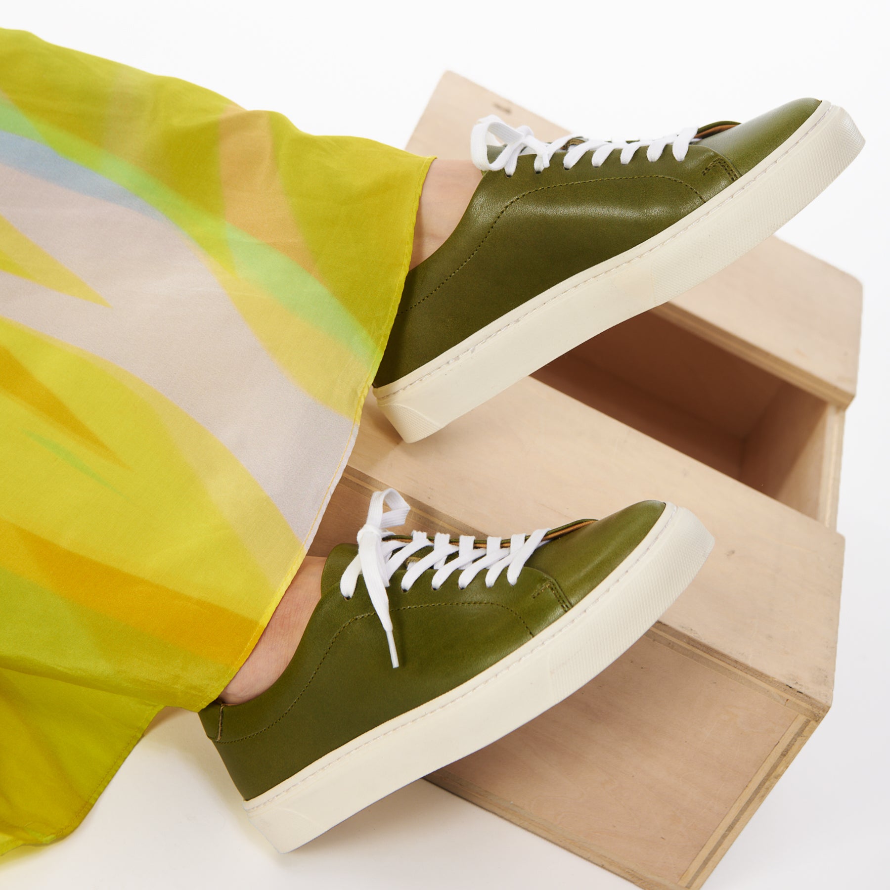 Chester Chester Lace-up Leather Sneaker Tanned Tochigi Leather /Khaki ...